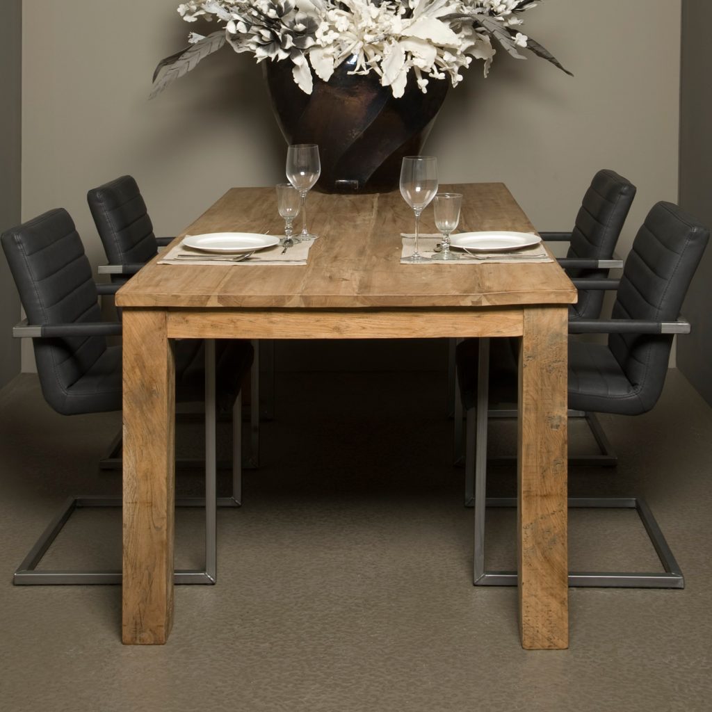 Tandil uitschuifbare eettafel, grijs glas