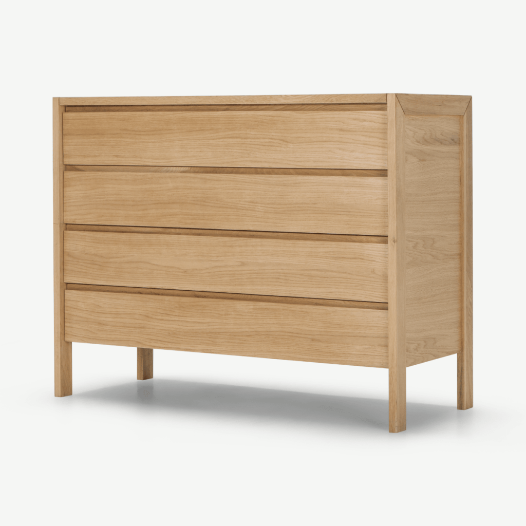 Ledger ladekast, eikenhout